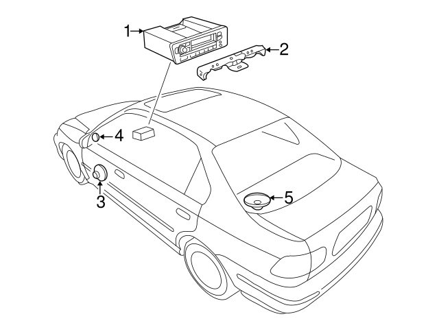 39110-S01-A01 - Tuner Assembly Auto Radio (20WX4) (Alpine) - 1996-1998 ...