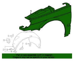 Genuine Fender for 2006-2009 Saab 9-5 | Part# 93187255 | Over 30% Off ...