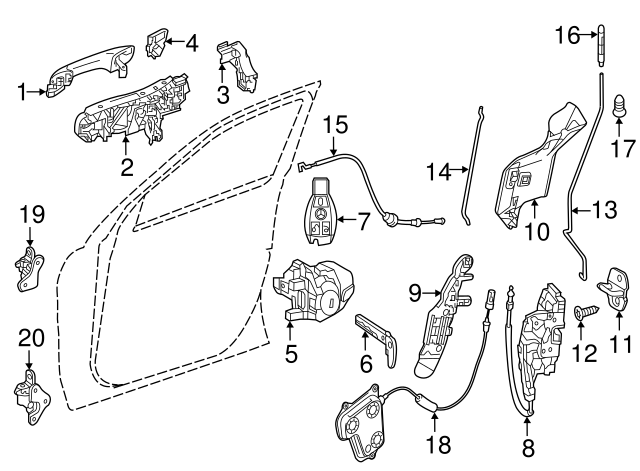 292-720-03-37 - Door Hinge 2016-2019 Mercedes-Benz | AutoNationParts.com
