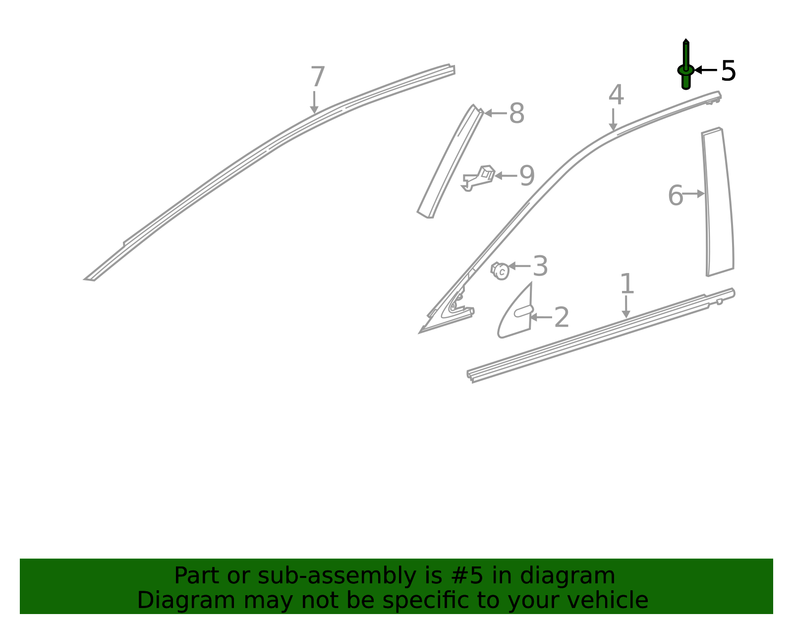 90269-A0006 - Door Reveal Molding Rivet For 2006-2025 Lexus | Lexus OE ...