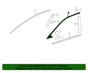 2019-2024 Lexus Door Reveal Molding 75071-06080 | AutoNationParts.com