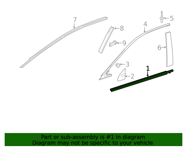 75720-06250 - Door Belt Molding 2019-2024 Lexus | AutoNationParts.com
