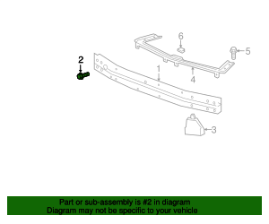 2016-2020 Buick Envision M8x1.25x25 Front Bumper Impact Bar Bolt ...