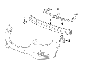 2016-2020 Buick Envision Front Bumper Fascia Center Support 23504355 GM ...