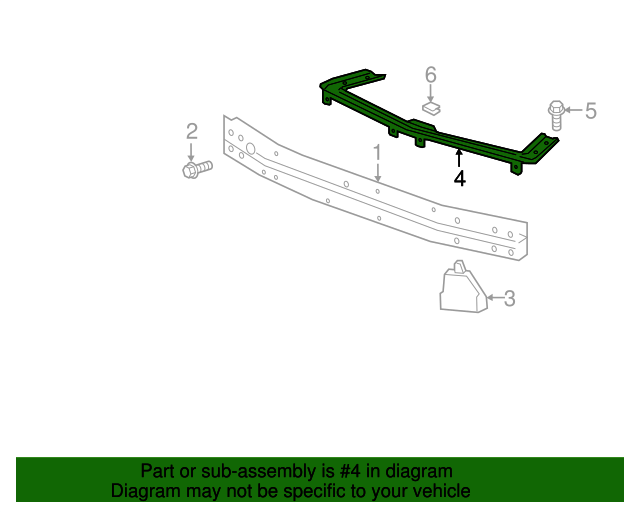 2016-2020 Buick Envision Front Bumper Fascia Center Support 23504355 ...
