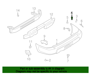 1995-2002 Subaru Bumper Cover Rivet 905920026 | Subaru Parts For You