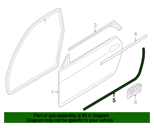 Genuine BMW 51-37-7-164-941 | Lower Seal Strip | FREE Shipping on Most ...