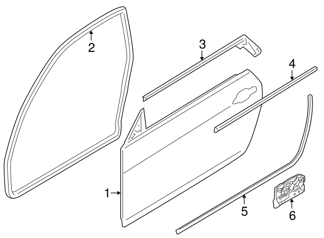 Genuine BMW 51-37-7-164-941 | Lower Seal Strip | FREE Shipping on Most ...