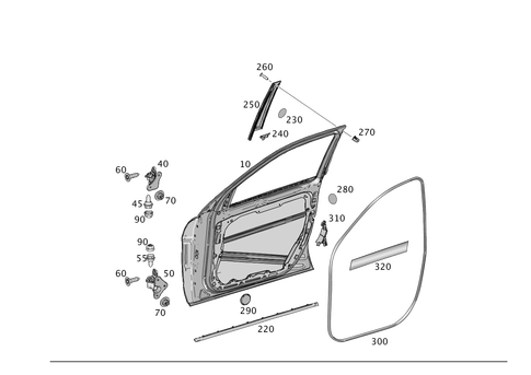 Driver Door for 2010 Mercedes-Benz ML350 | Mercedes-Benz USA Parts
