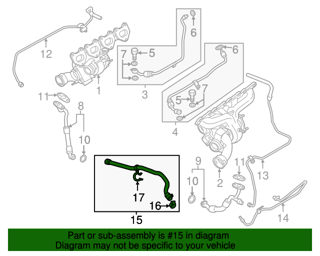 2010-2016 Porsche Panamera Vent Hose 970-110-259-71 | Porsche Marin