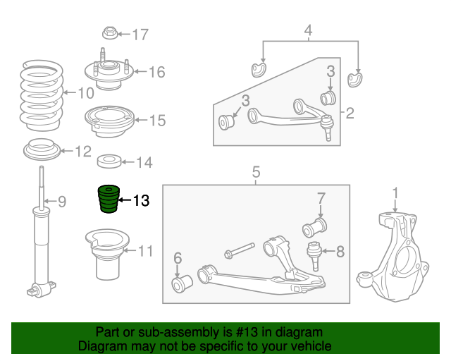 Suspension Strut Bumper - GM (22830628) | GMPartsDirect.com