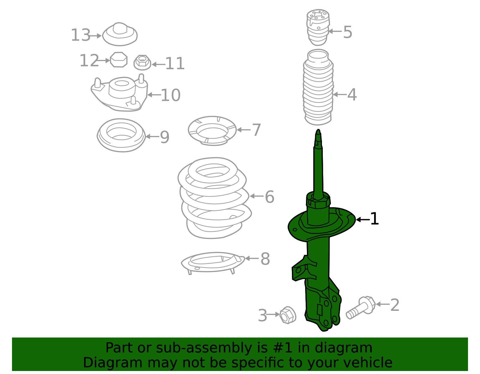 2021-2024 Kia Seltos Suspension Strut 54650-Q5UA0 | KIA Parts Zone