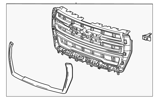 2021-2024 GMC Bright Chrome Front Grille 84835787 GM | GMPartsDirect.com