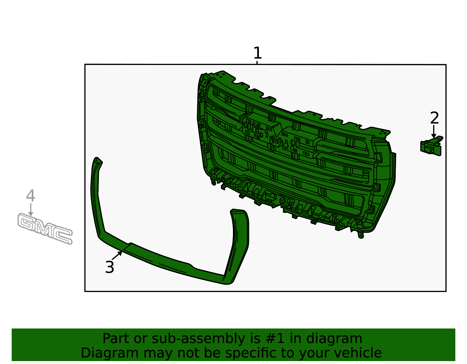 2021-2024 GMC OEM NEW 2021-2023 GMC Yukon Yukon XL Front Grille ...