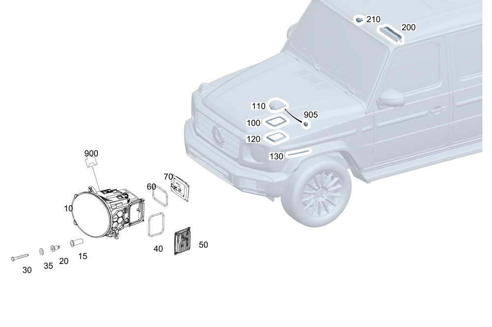 463-881-42-00 - Lamp Assembly Frame 2002-2025 Mercedes-Benz | Mercedes ...