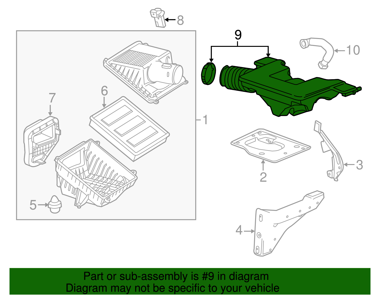 2014-2020 GM Air Cleaner Outlet Duct 85002133 | OEM Parts Online