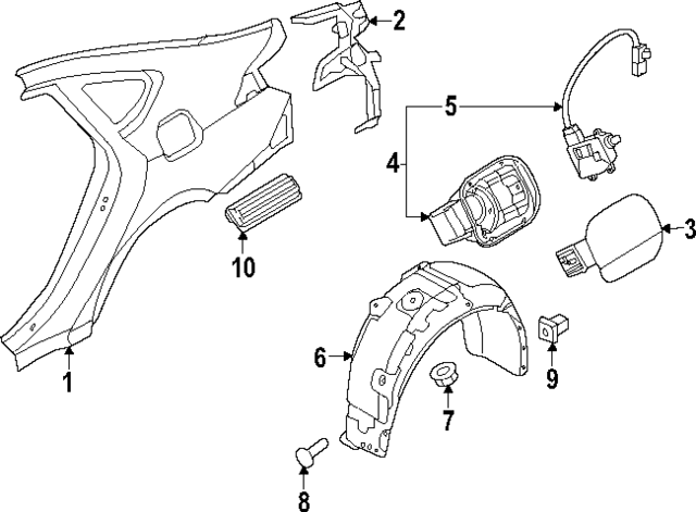2023-2024 Genesis G90 Fuel Door 69511-T4000 | QuirkParts