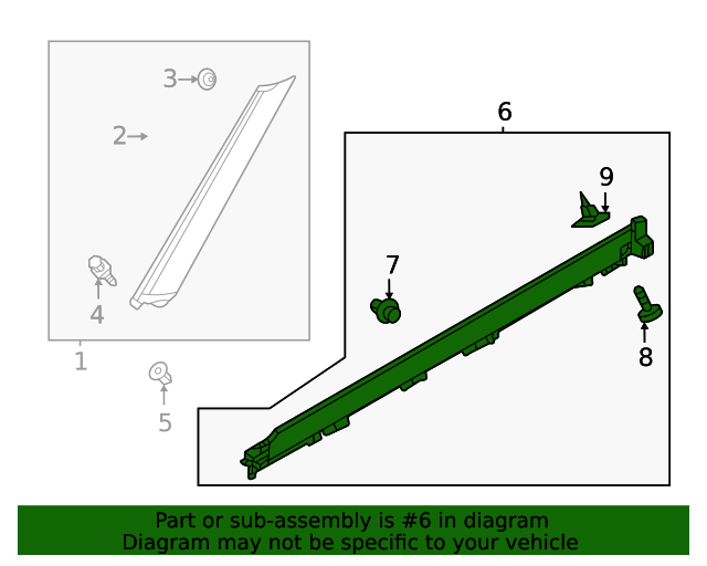 7250A136 - Rocker Molding 2022-2024 Mitsubishi | Mitsubishi Direct Parts