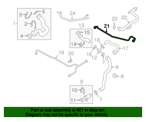 8R0-121-081-BM - Reservoir Hose 2013-2016 Audi Q5 | Audi OEM Parts