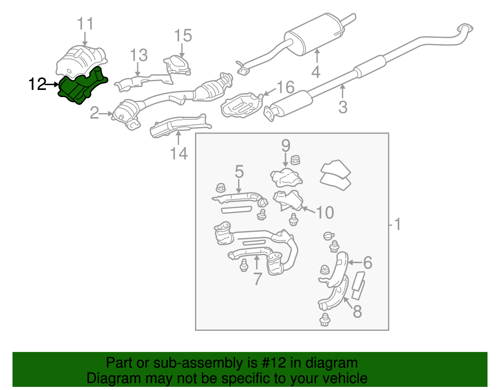 44132AC171 - 1993-2006 Subaru - Heat Shield | OEM Subaru Parts Center