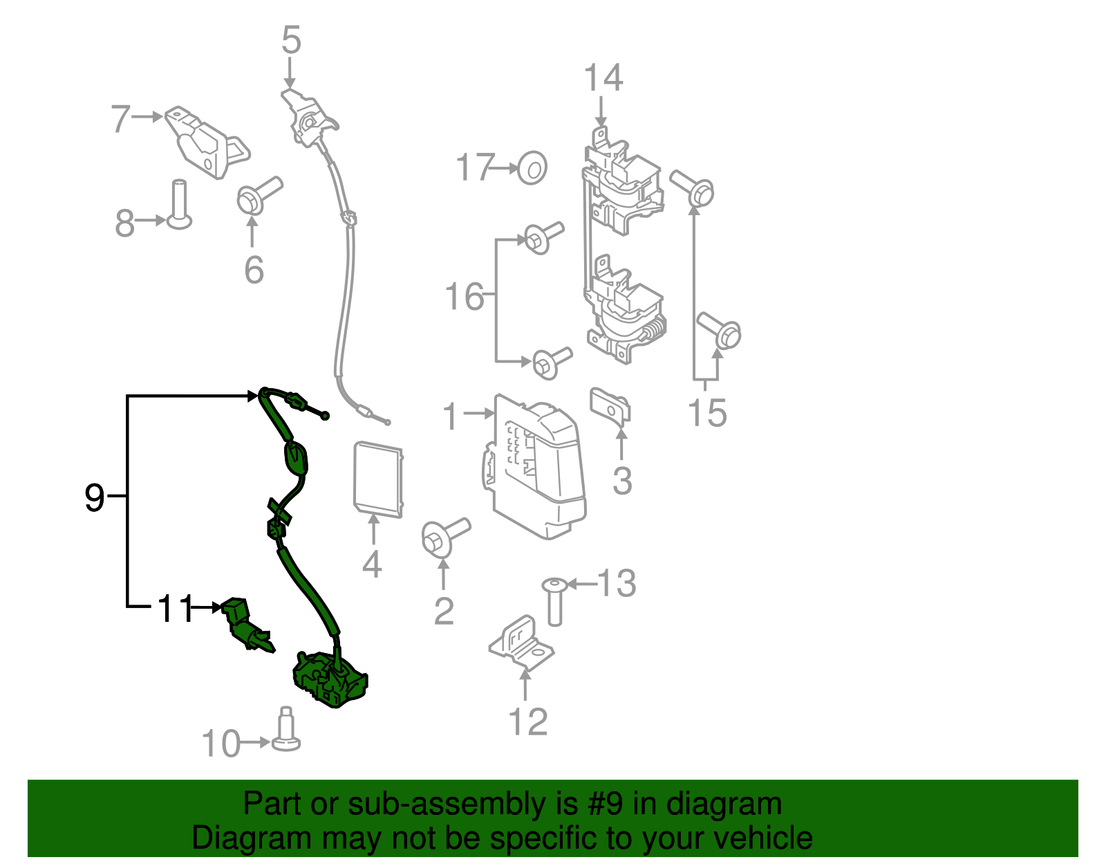 FL3Z-18264A01-D - Door Latch Assembly 2015-2022 Ford | Big 3 Auto Parts