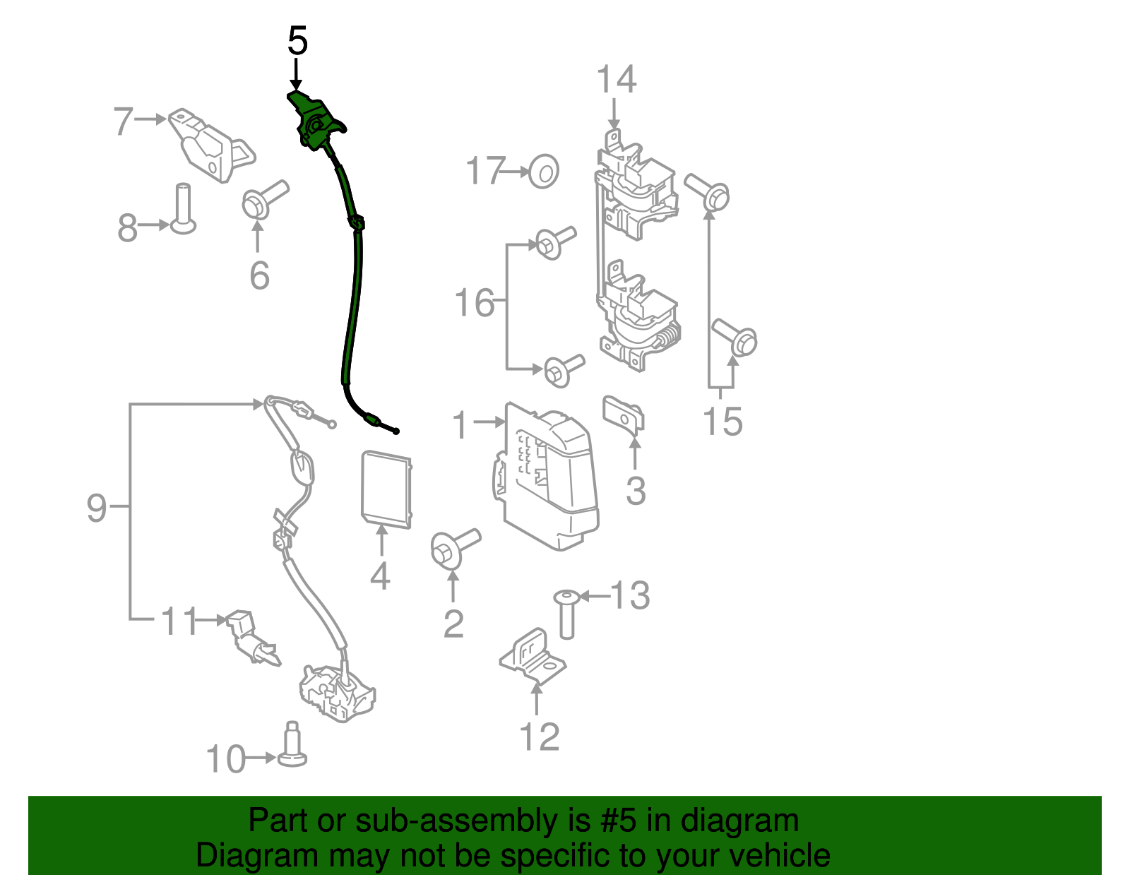 FL3Z-18264A01-E - Upper Latch 2015-2020 Ford F-150 | Big 3 Auto Parts