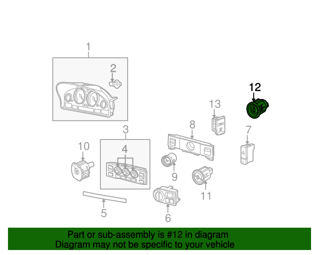 LR050802 - Ignition Switch 2010-2013 Land Rover Range Rover ...