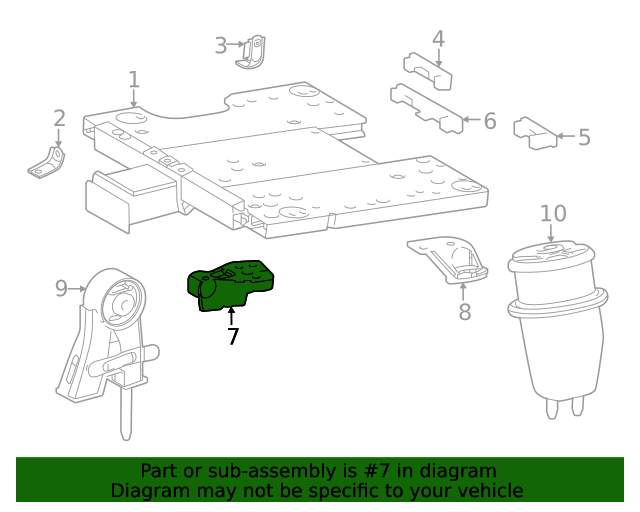 1A914-77010 - Front Bracket - 2021-2023 Toyota Mirai | OEM Genuine ...