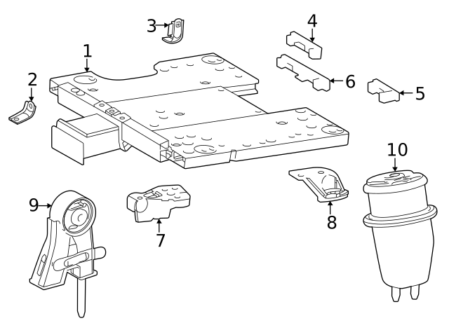 2021-2023 Toyota Mirai Front Bracket 1A913-77010 | Toyota Parts Center