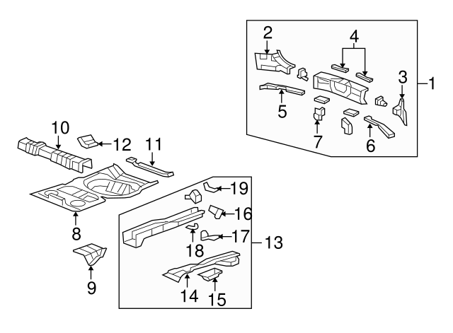 2010-2012 Acura RDX Panel, Rear 66100-STK-315ZZ | OEM Parts Online