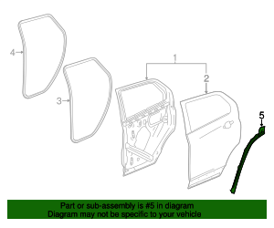 84769032 - Rear Passenger Side Door Below Belt Rear Auxiliary ...
