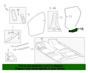 67918-02170-B0 - Door Sill Plate 2009-2013 Toyota | AutoNationParts.com