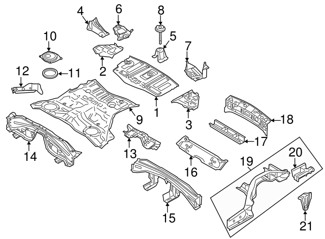 75520-1BA0A - Frame Rail End 2008-2017 Infiniti | AutoNation Parts