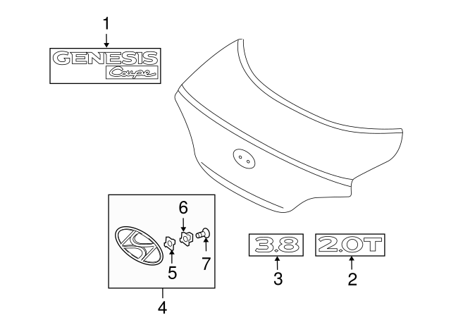2007-2015 Hyundai Body Side Molding Retainer Clip 87756-26900 | OEM ...