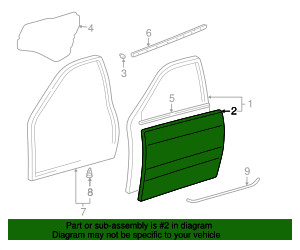 Lexus OEM Outer Panel Part# 67112-60300 | OEM Vehicle Parts
