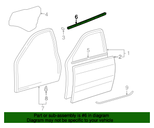 1998-2007 Lexus LX470 Belt Weather-Strip 68170-60111 | OEM Parts Online
