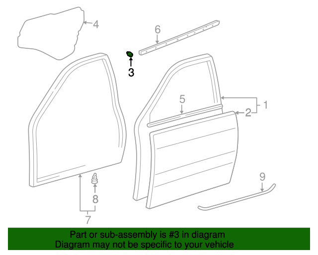Lexus OEM Cushion Part# 90541-09006 | OEM Vehicle Parts