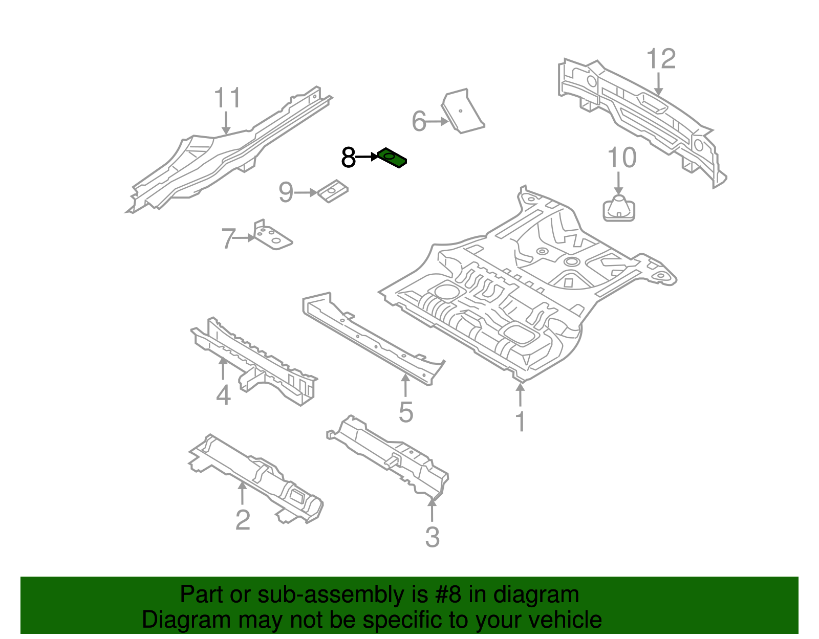 2005-2009 Hyundai Tucson Seat Bracket 65545-2E010 | HyundaiParts.Online