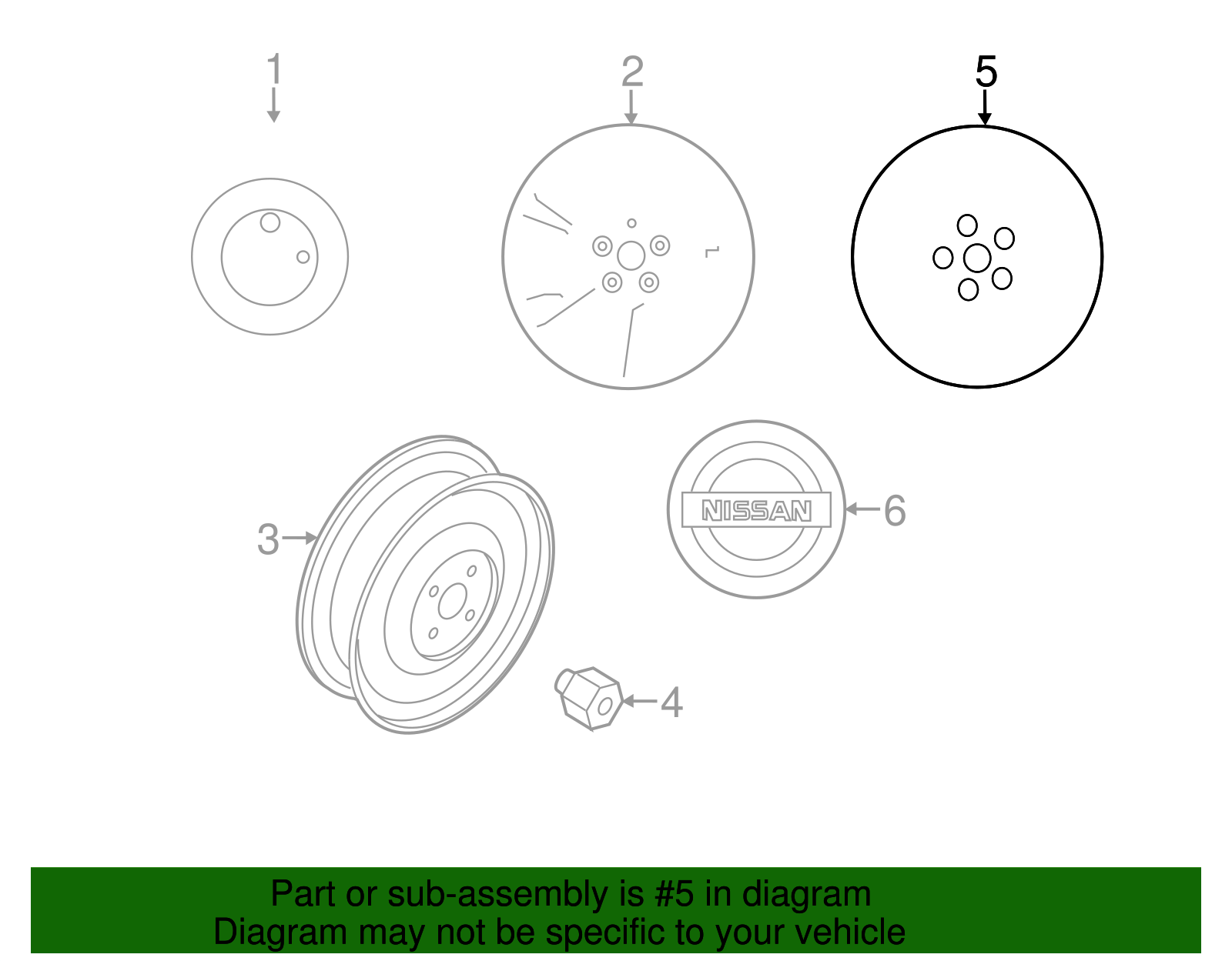 2013-2019 Nissan Wheel Cover 40315-3NF0B | My Nissan Part