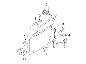 82655-2B000 - Handle Base - 2007-2012 Hyundai Santa Fe | World OEM ...