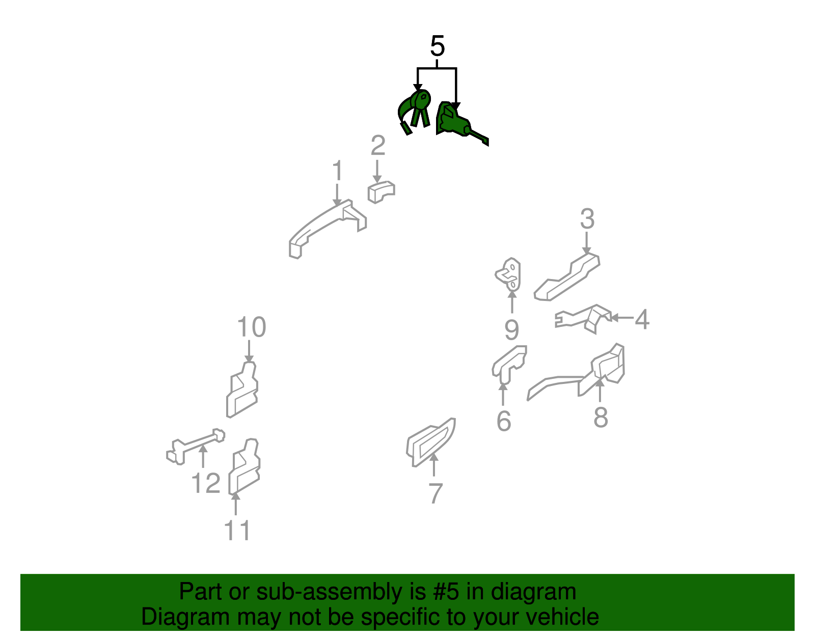 2007-2009 Hyundai Santa Fe Lock Cylinder 81970-2BA00 | OEM Parts Online