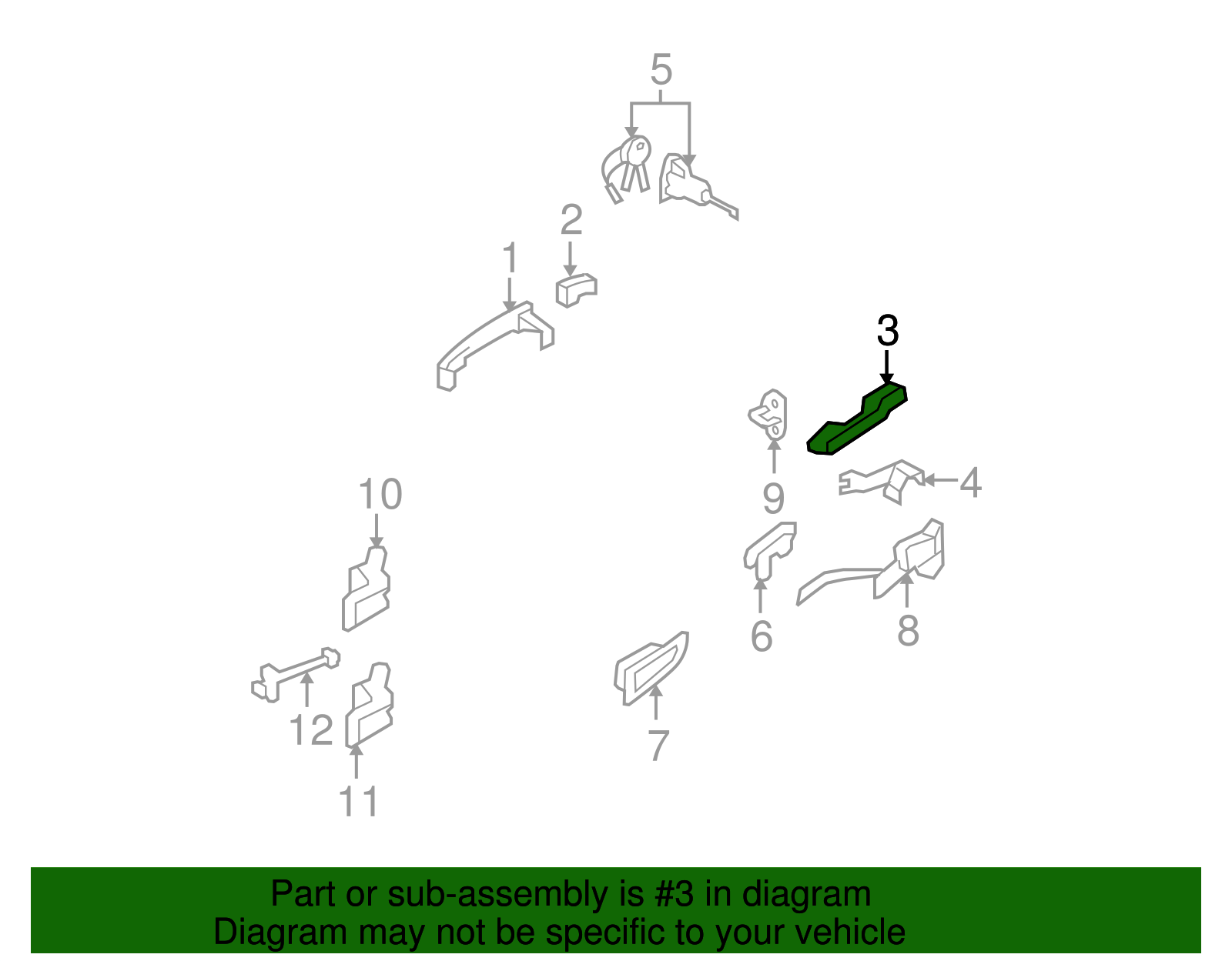 2007-2012 Hyundai Santa Fe Handle Base 82655-2B000 | Retail Performance ...