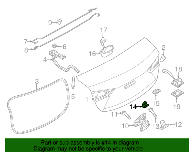 2014-2020 Mazda OEM NEW 2014-2019 Mazda 3 CX-3 Release Lock Switch Open ...