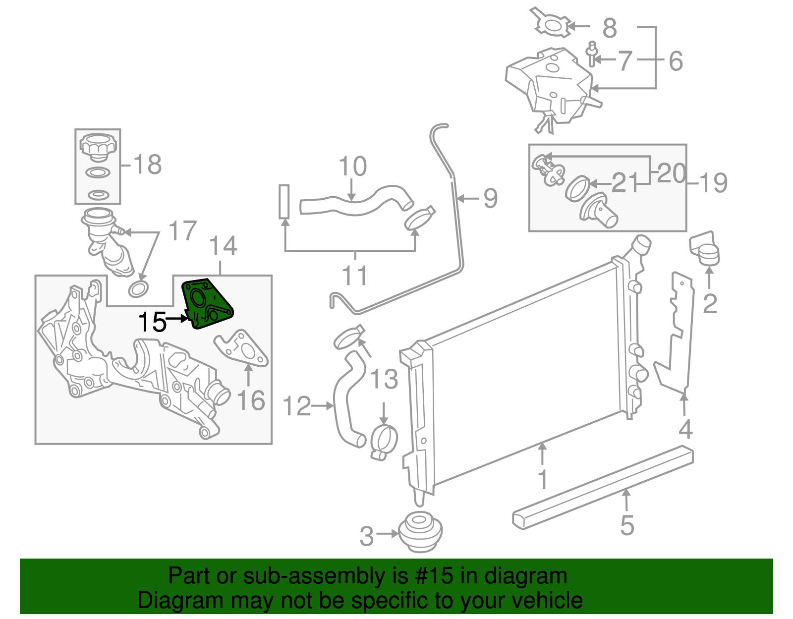2006-2008 GM Coolant Crossover Pipe Gasket 12577704 GM | GMPartsDirect.com