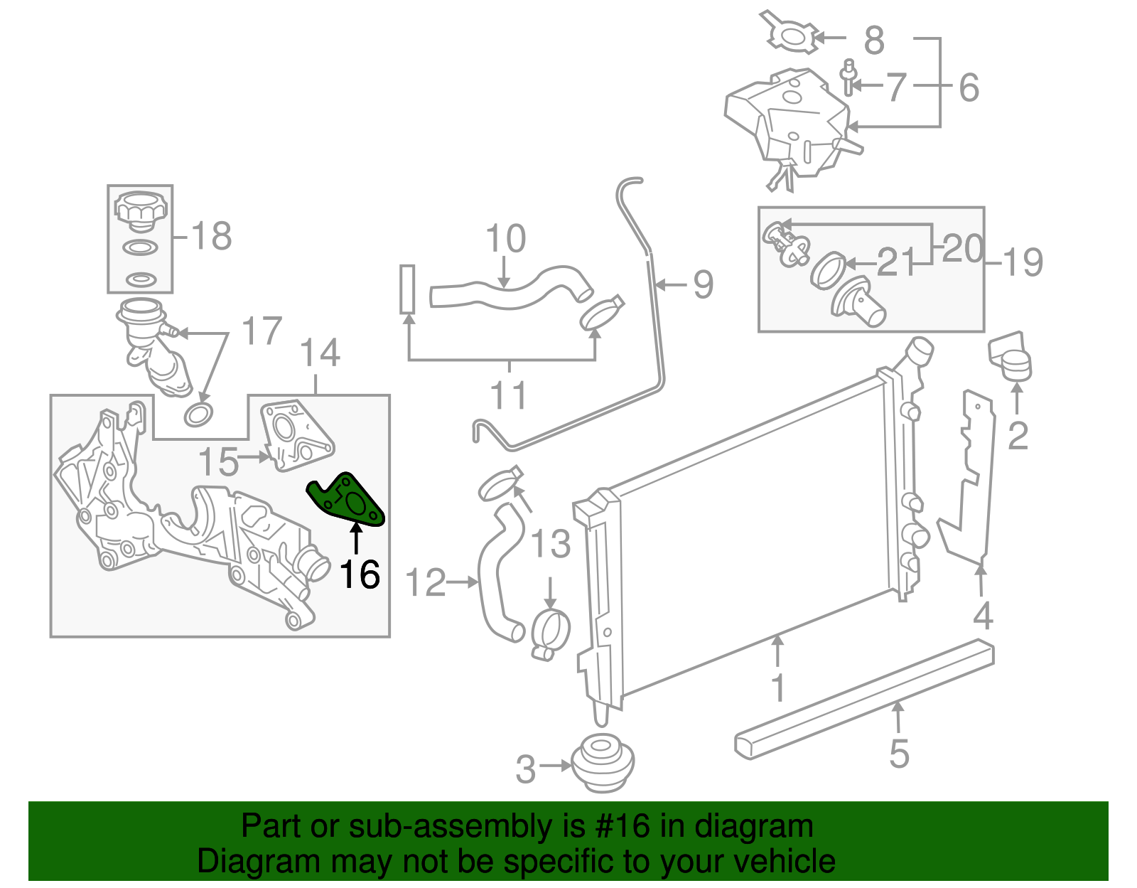 2006-2011 GM Coolant Crossover Pipe Gasket 12623852 | Shop Matick Buick GMC