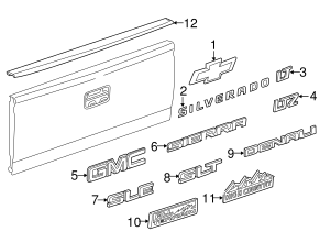 1999-2019 GM Vehicle Name Plate 84306694 GM | GMPartsDirect.com