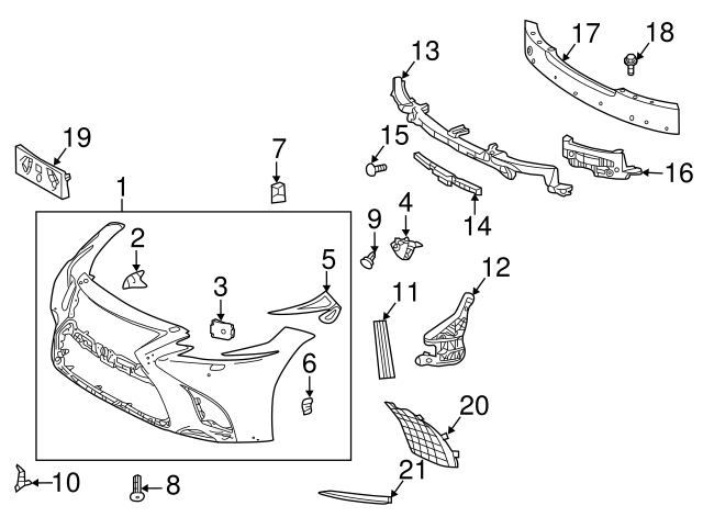 2018-2021 Lexus Lower Extension 52126-50070 | OEM Parts Online