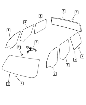 2002-2019 Mopar Windshield Spacer 55360509AA | Mopar Estores