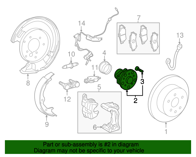 2013-2023 Lexus Hub & Bearing 42410-30041 | OEM Parts Online
