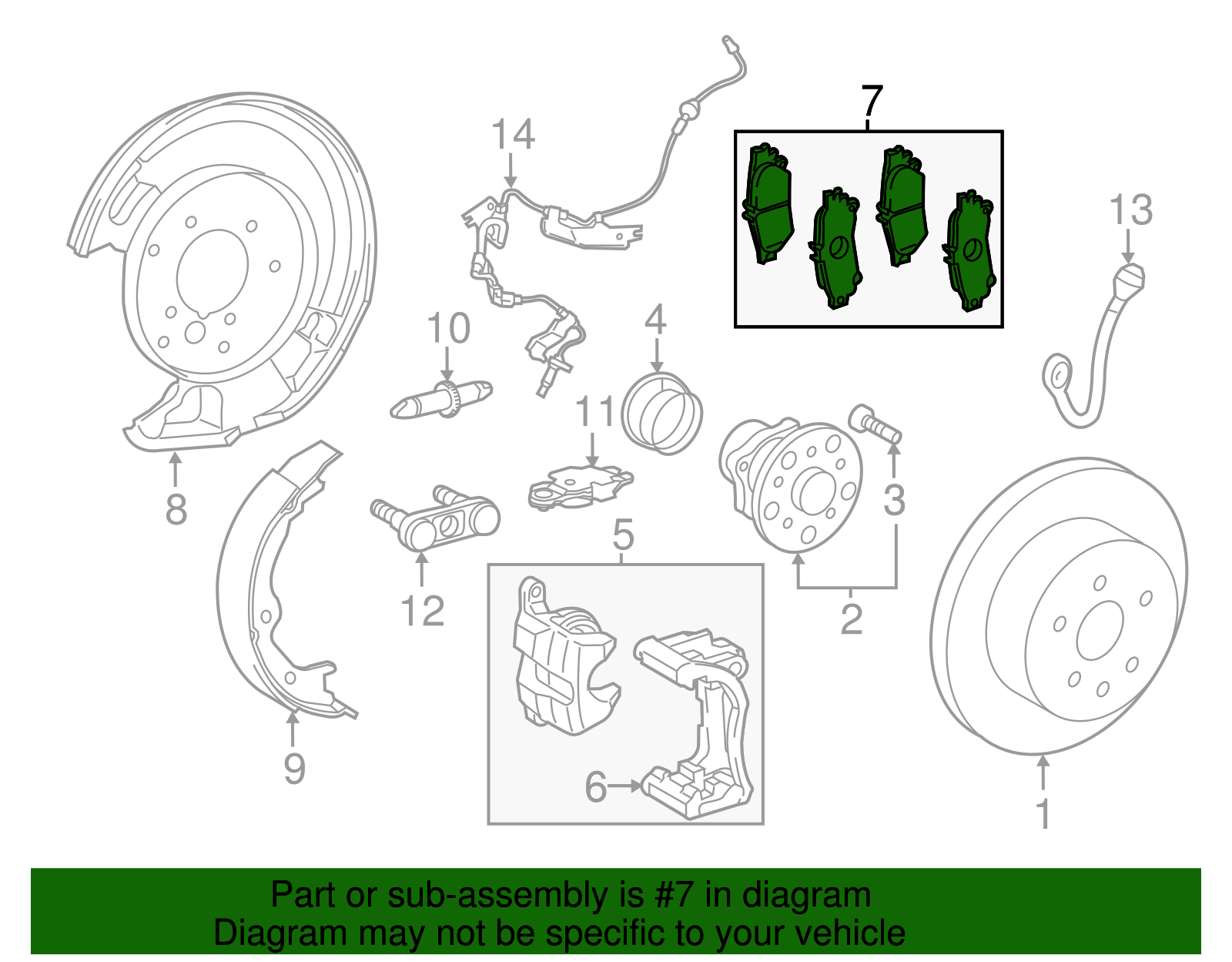 2013-2020 Lexus Disc Brake Pad Set Rear 04466-30312 | OEM Parts Online
